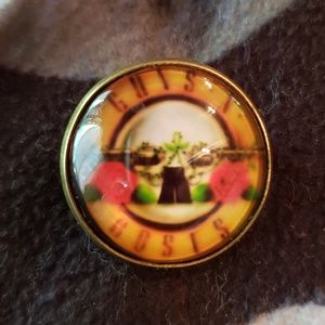 Jewelry | Guns N Roses Band Logo Glass Cabochon Pin | Poshmark